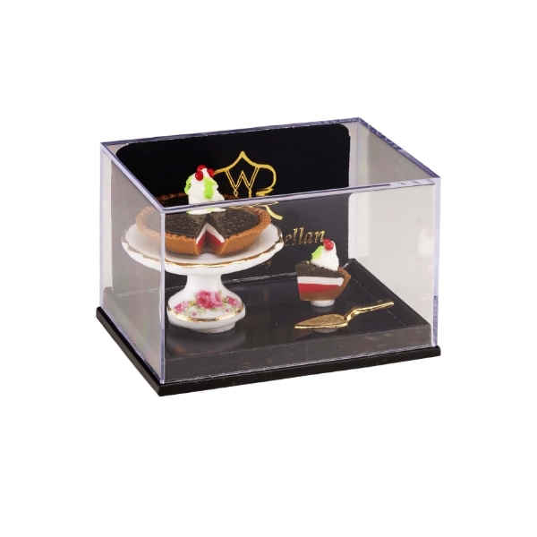 Onlineshop der Reutter Miniaturen GmbH.Blueberrycake on Cake Clate with ...