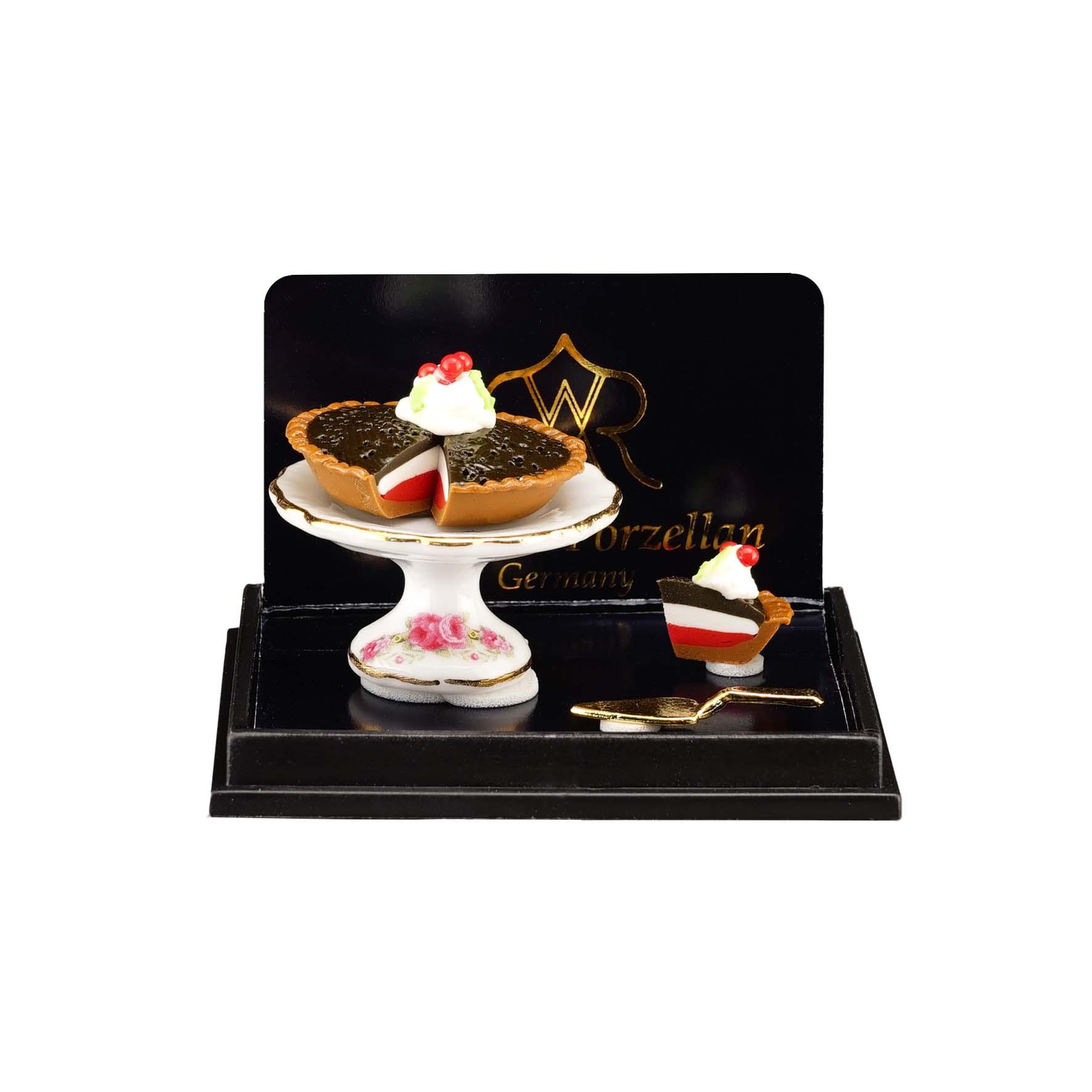 Onlineshop der Reutter Miniaturen GmbH.Blueberrycake on Cake Clate with ...