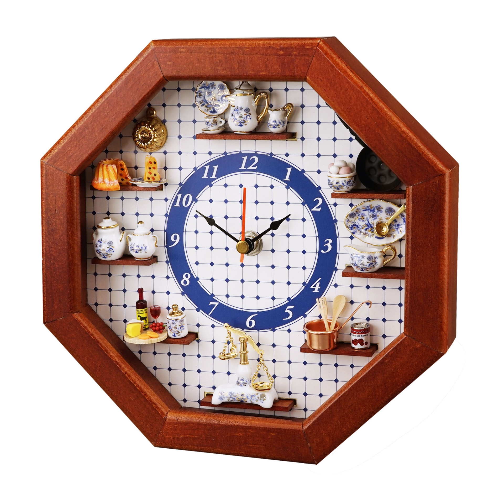 Onlineshop der Reutter Miniaturen GmbH.Wall Clock Blue Onion